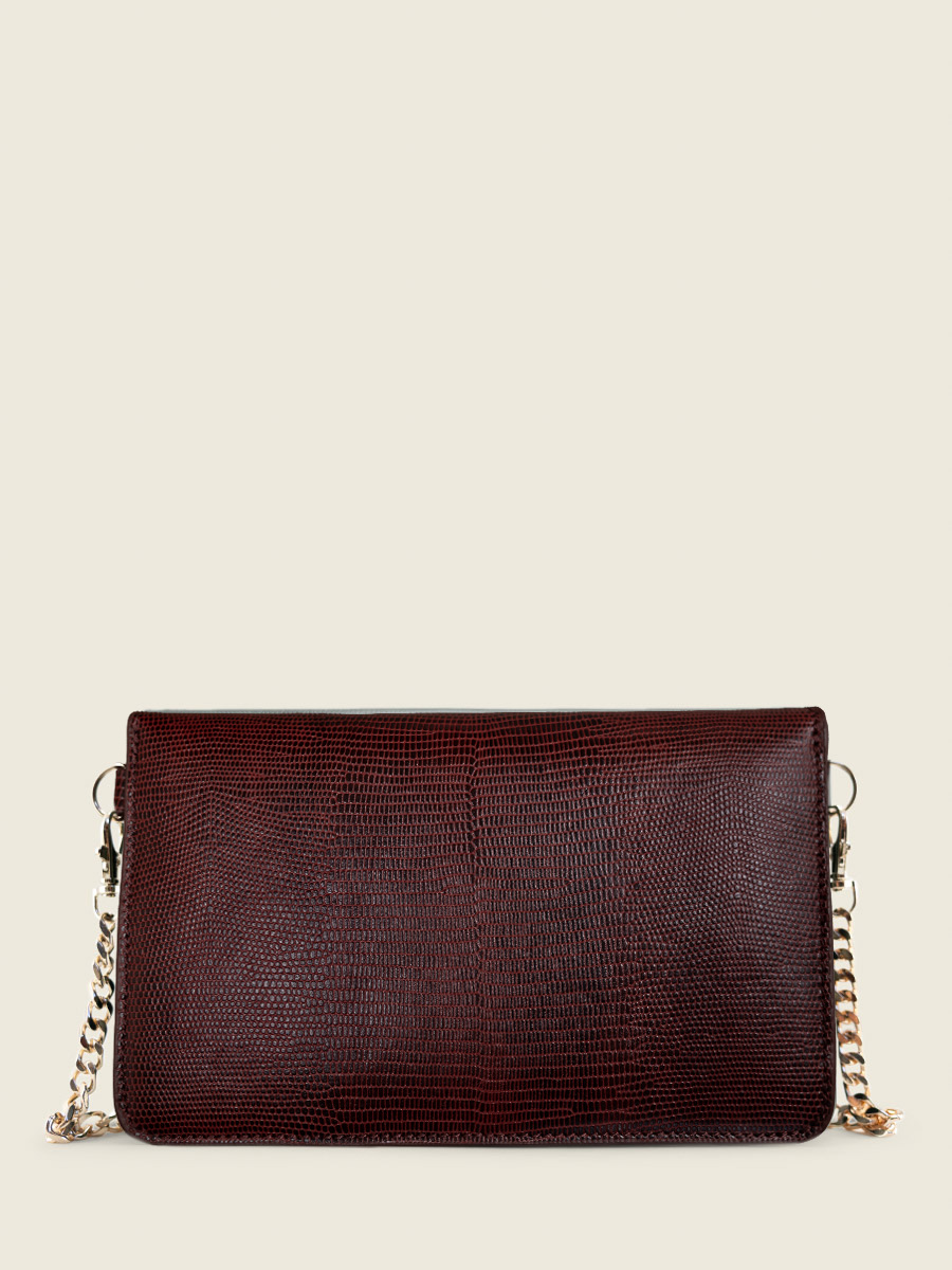 Bertille 1960 Grenat - sac pochette en cuir rouge pour femme | PAUL MARIUS