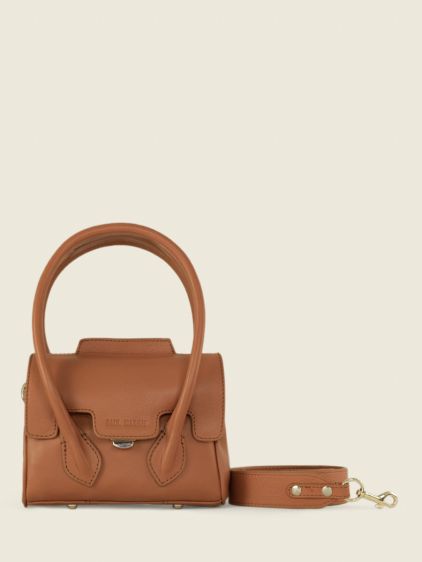 Colette XS Art Déco Caramel - mini sac à main cuir marron femme | PAUL ...